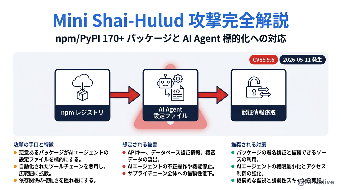 Mini Shai-Hulud攻撃完全解説｜npm/PyPI 170+パッケージとAI Agent標的化への対応 - AI Native ...